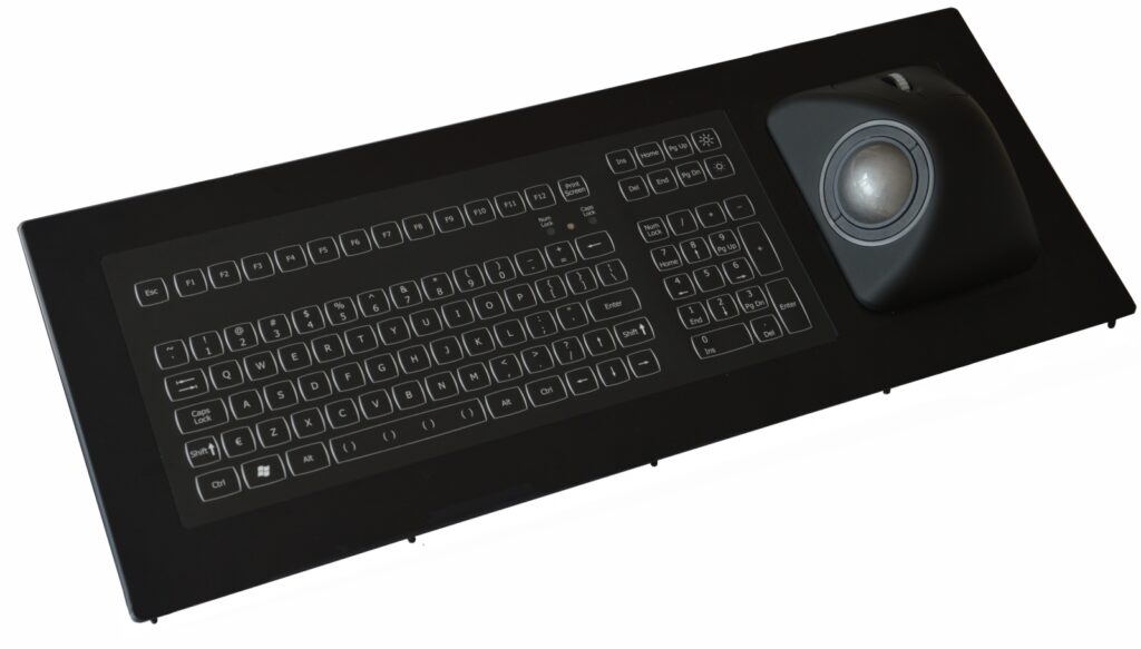 Keyboard, Trackball, us-qwerty, panel mount, USB - MH Productcatalogus