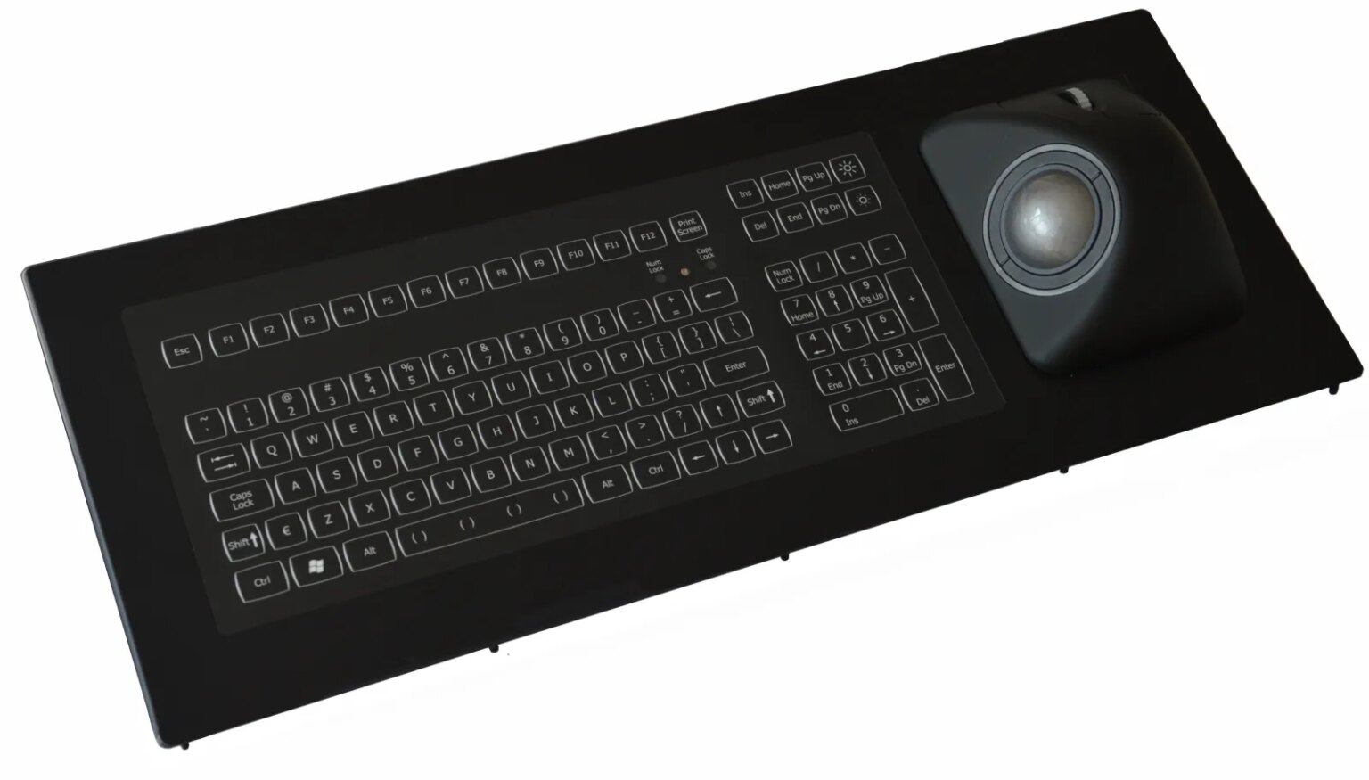 Keyboard, Trackball, us-qwerty, panel mount, USB - MH Productcatalogus