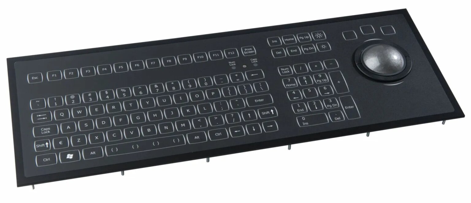 Keyboard, Trackball, de-qwertz, panel mount, USB - MH Productcatalogus