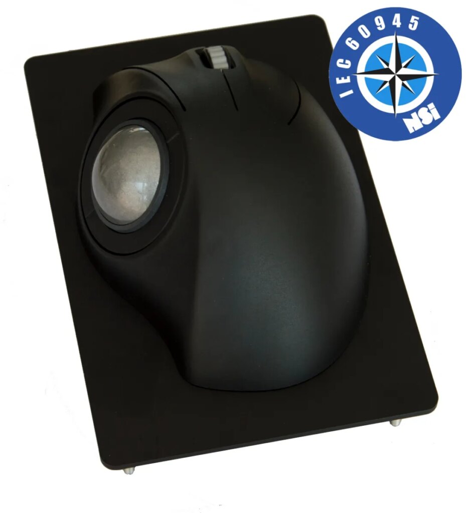 Trackball, panel mount, USB, black top - MH Productcatalogus