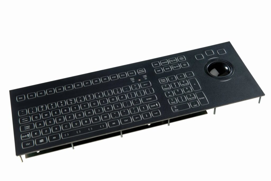 Keyboard, Trackball, de-qwertz, panel mount, USB - MH Productcatalogus