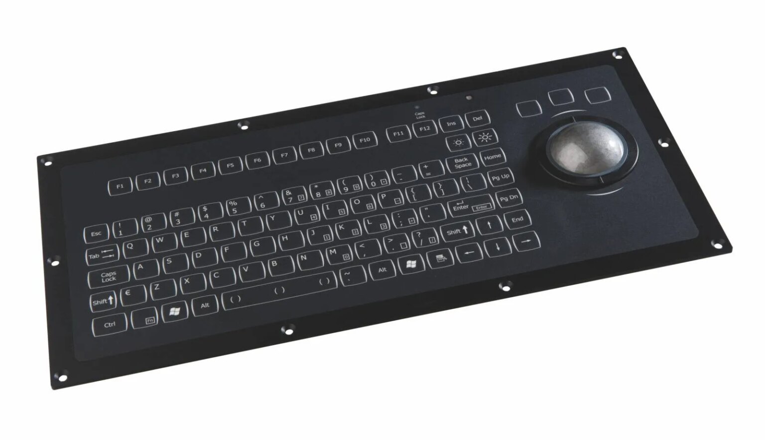 Keyboard, Trackball, de-qwertz, panel mount, PS2 - MH Productcatalogus