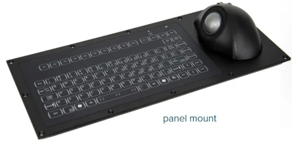 Keyboard with 38mm ergonomic trackball, industrial, with 92 keys, USB ...