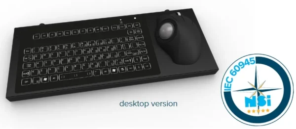 Keyboard with 38mm ergonomic trackball, marine, with 92 keys, USB, desk ...